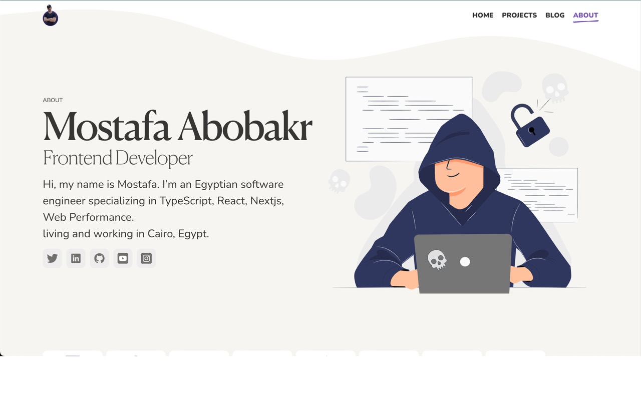 About Mostafa Abobakr Frontend Reactjs Developer 2115